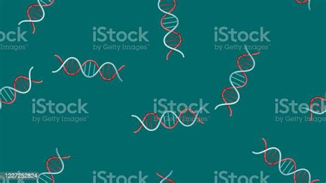 녹색 배경에 Dna 분자의 나선형 의료 과학 의료 개체의 끝없는 원활한 패턴 벡터 일러스트레이션 0명에 대한 스톡 벡터 아트 및