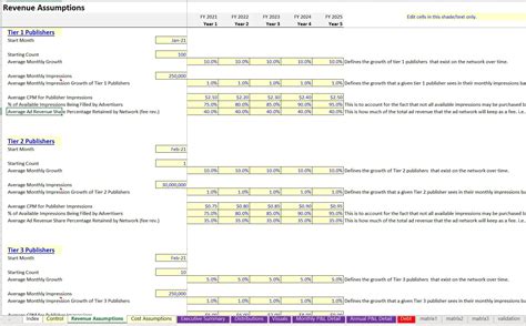 Ad Network Startup Model And DCF Analysis Template Excel XLS