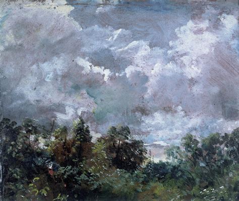 Study Of Sky And Trees C1821 By John Constable Oil On Paper C