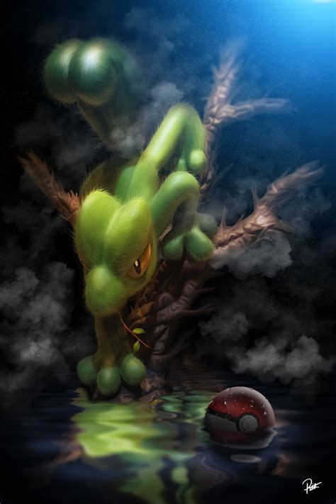 Treecko Where S Ash On High Quality 350 Gsm Silk Paper Etsy