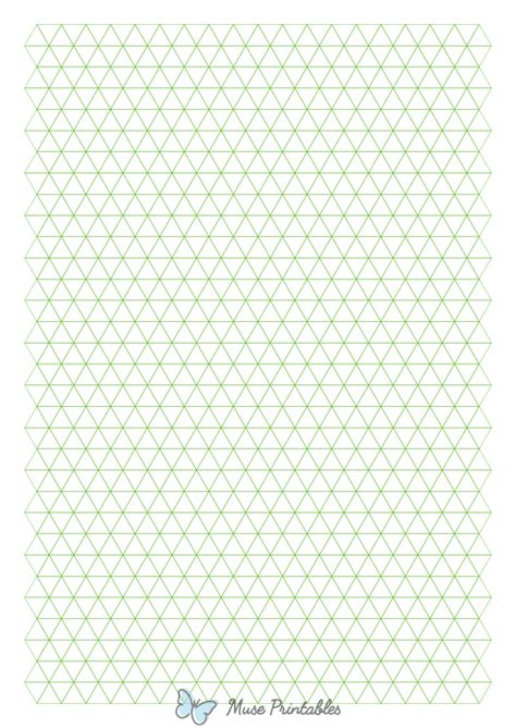 Printable 1 Cm Green Triangle Graph Paper For A4 Paper
