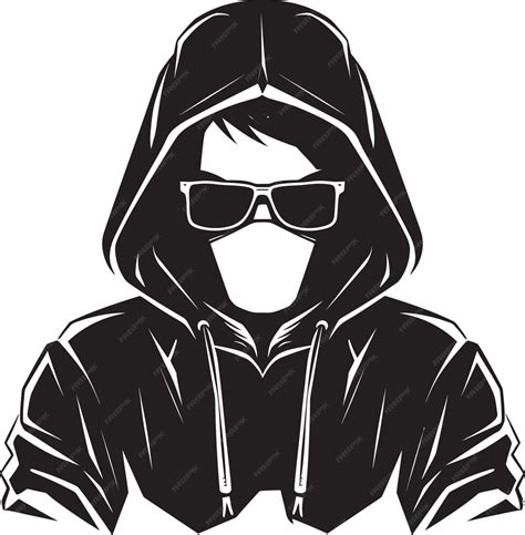 Urban Enigma Man In Hood And Glasses Vector Logo Icon Secret Sentry