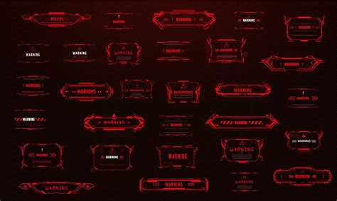 HUD Danger Warning Red Interface Frames Game Ui 46637008 Vector Art At Vecteezy