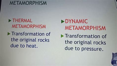 Dynamic Metamorphism