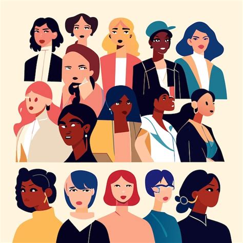 Premium Vector Vector Illustration Young Characters From Different