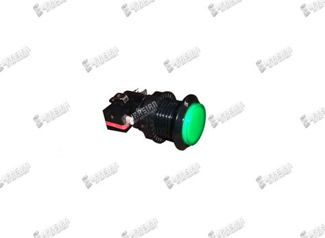 Led Round Button Green Eurasian Amusements