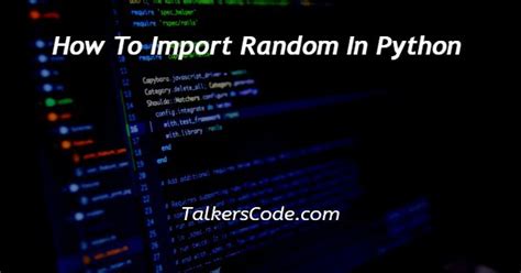 How To Import Random In Python