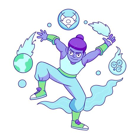 Breakdancing Cartoon Dancer Illustration Premium Ai Generated Vector