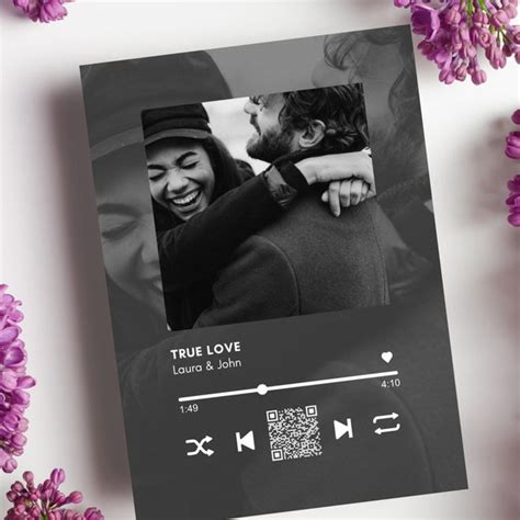 Qr Code Song Card Etsy