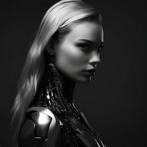 Premium Ai Image Futur Cyber Female Ai Intricate Relationship Between