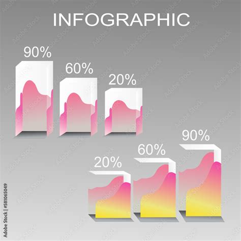 Vector Infographic Template With 3d Paper Label Integrated Circles Business Concept With