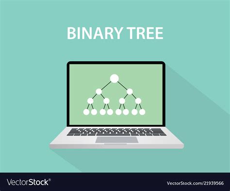 Binary Tree Concept With Dot Connection Like Vector Image