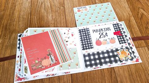 Handmade Mini Album Scrapbook Ready For Photos Carta Bella Happy Fall