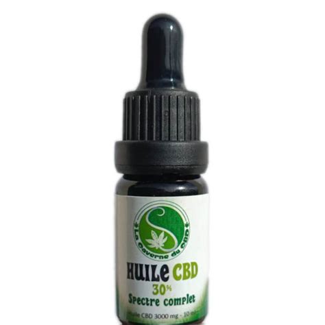 Huile De CBD 30 Chanvre Full Spectrum 3000Mg 10Ml La Caverne Du CBD