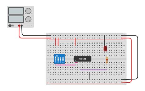 Circuit Design Not Gate Using Nand Gate Tinkercad