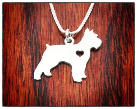 Sale Miniature Schnauzer Necklace Sterling Silver Jewelry Dog Pet