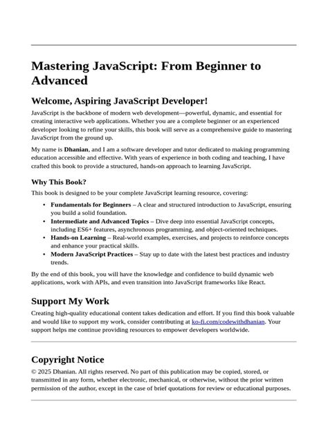 Mastering Javascript A Complete Guide Pdf Document Object Model