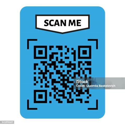 Qr 코드 디자인을 스캔하십시오 지불을위한 Qr 코드 스캔 버튼이있는 텍스트 전송 벡터 일러스트 레이 션 Brand Name