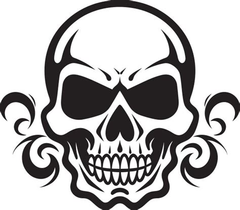 Lethal Emblem Toxic Skull Logo Design Icon Vector Image