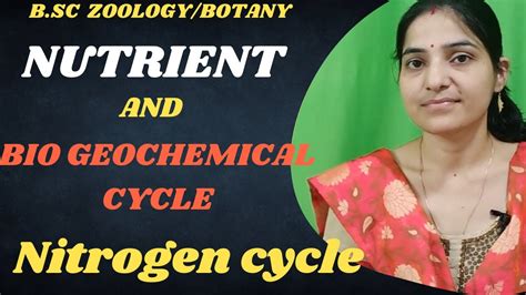 Nutrient And Biogeochemical Cycle Nitrogen Cycle B Sc 1st