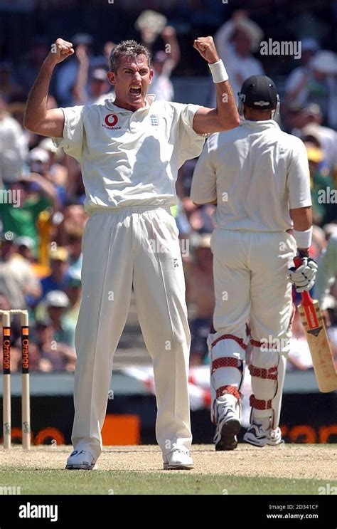 For Editorial Use Only No Commercial Use England Bowler Andrew Caddick Celebrates The