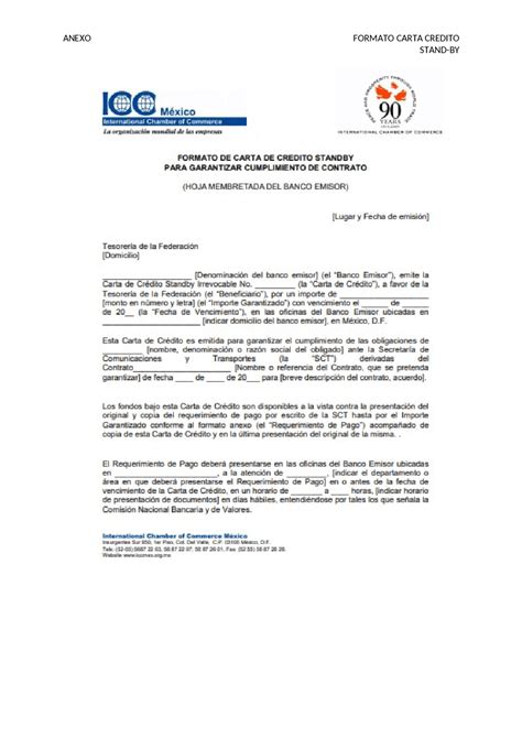 Carta De Crédito Stand By Tesis De Bachillerato De Economía De La
