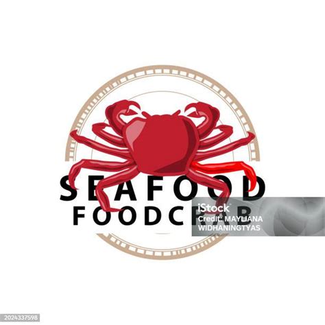 Simple Crab Logo Design Vector Retro Vintage Seafood Restaurant Sea