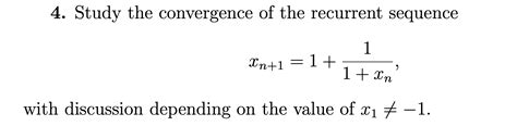 Solved Prove Recurrent Sequence Is Convergent When