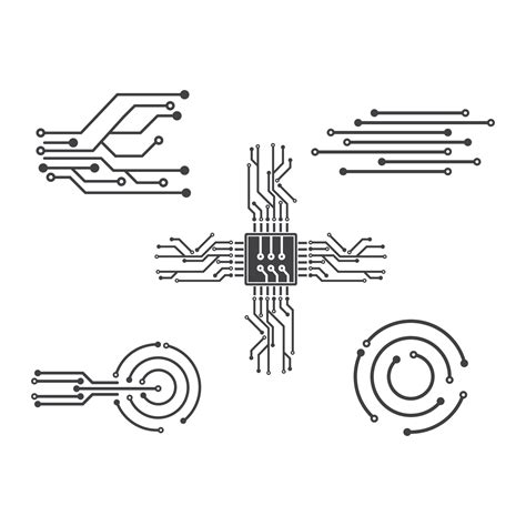 Circuit Board Line Cpu Chip Icon Logo Illustration Vector 21497225 Vector Art At Vecteezy