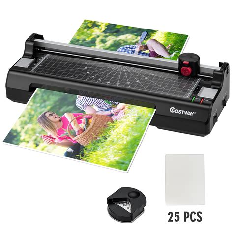 Costway 9 Portable Hot And Cold Laminator Machine Paper Trimmer With