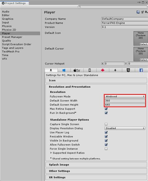 fullscreen mode windowed not working on windows 10 unity engine