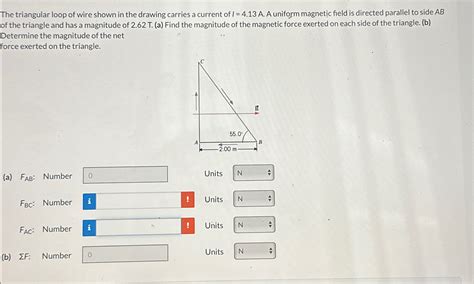 Solved The Triangular Loop Of Wire Shown In The Drawing Chegg Com