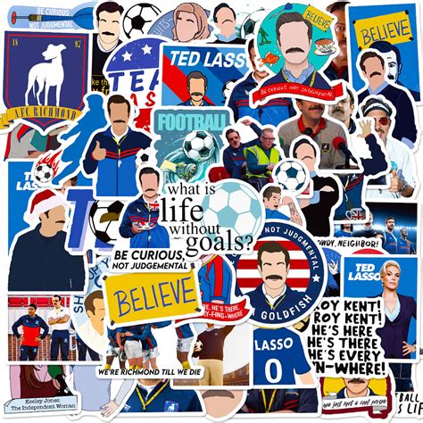 50 Pcs Ted Lasso Tv Series Waterproof Pvc Stickers Shopee Malaysia