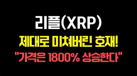 리플 진짜 미쳤습니다 가격 상승 안하면 떠나겠습니다 대신 내용을 꼭 이해하세요 리플코인 리플전망 리플호재 Xrp Youtube