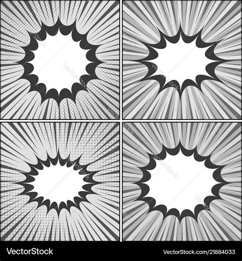 Comic Book Monochrome Concept Royalty Free Vector Image