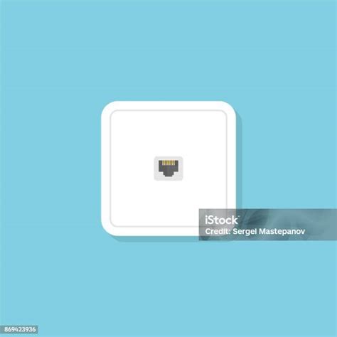 Lan 네트워크 소켓입니다 인터넷입니다 평면 스타일에서 벡터 일러스트 레이 션 0명에 대한 스톡 벡터 아트 및 기타 이미지