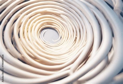 Curve Wire Spiral Wavy Plastic Confetti Less 3d Rendered Party