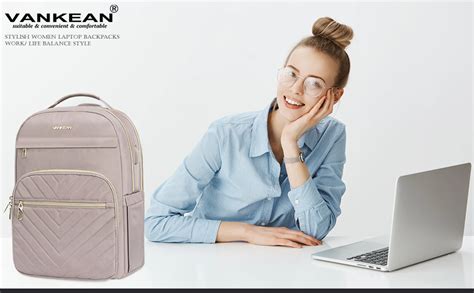 Amazon Vankean Inch Laptop Backpack For Women Work Laptop Bag Fashion With Usb Port