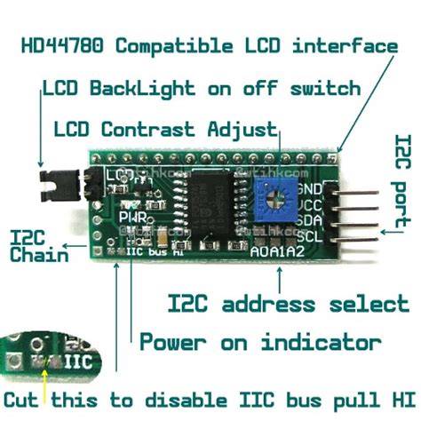 Pcf T Pcf At I C Iic Backpacks V For Hd Compatible Lcd Module