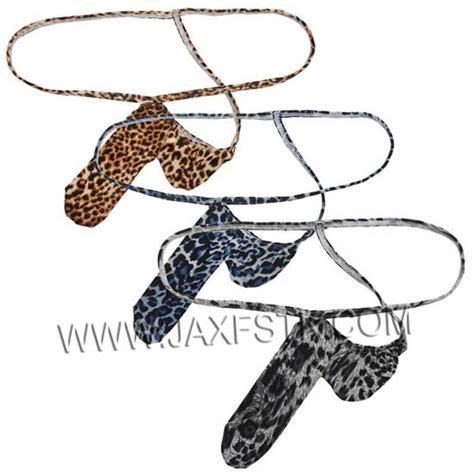 Mini Bikini Leopard Pattern Sexy Underwear Thongs Men G String Micro