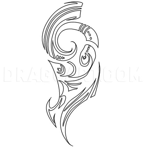 How To Draw A Maori Tattoo Drawing Step By Step By Dawn Dragoart
