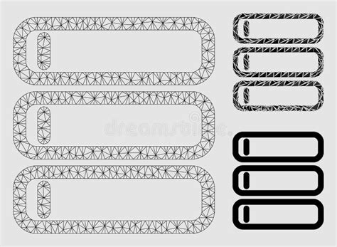 Database Vector Mesh 2d Model And Triangle Mosaic Icon Stock Vector Illustration Of Element