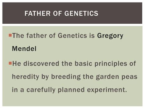 genetics and inheritance ppt