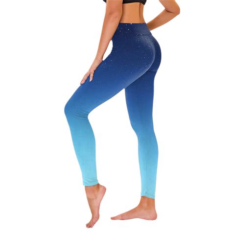 Bltiby Womens Tight Yoga Pants High Waisted Gradient Print Athletic