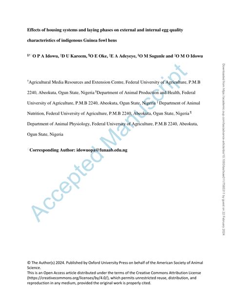 Pdf Effects Of Housing Systems And Laying Phases On External And Internal Egg Quality