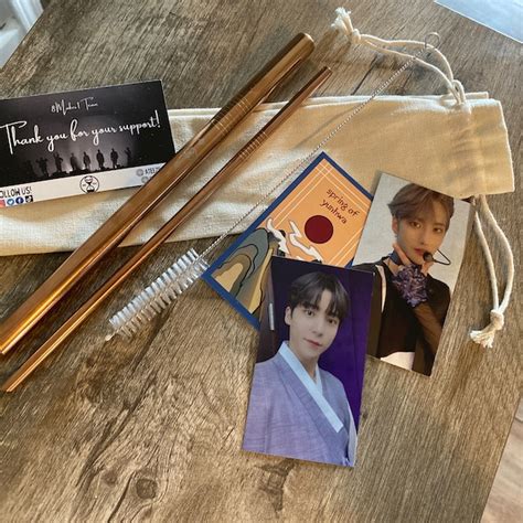 Ateez Yunho Seonghwa Hi Yunhwa Hi Atiny Pink Themed Cupsleeve Set Etsy