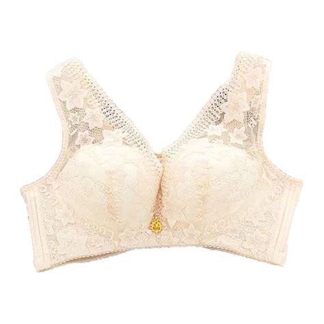 Hoksml Womens Comfort Bra Lace T Shirt Bra With No Steel Ring No