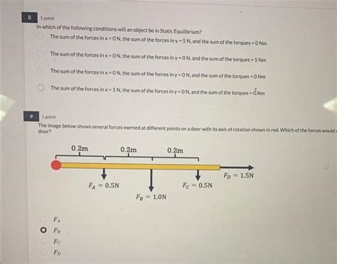 solved 1 point in which of the following conditions will an