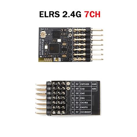 Elrs 24g 7ch Pwm Receiver For Rc Fpv Drone Wing Quadcopter Curved