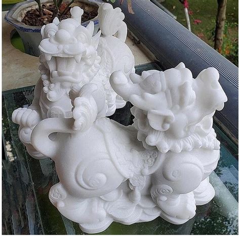 『富貴坊』【開光】 可放室外不怕水 天然白石招財貔貅，貔貅，招財，辟邪，擋煞，鎮宅k02 富貴坊 Iopen Mall